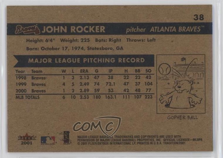 2001 Fleer Tradition John Rocker #38 | eBay