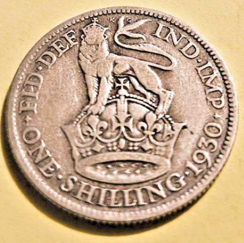 1930 Great Britain George V - 1 Shilling Coin - Collectable - Own Your ...