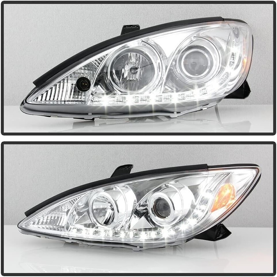 For 2002-2006 Toyota Camry LED DRL Running Chrome Housing Projector ...