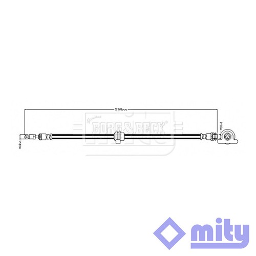 Fits BMW 3 Series 2018- 1.6 2.0 D 3.0 Brake Hose Front Mity 34306879281 ...