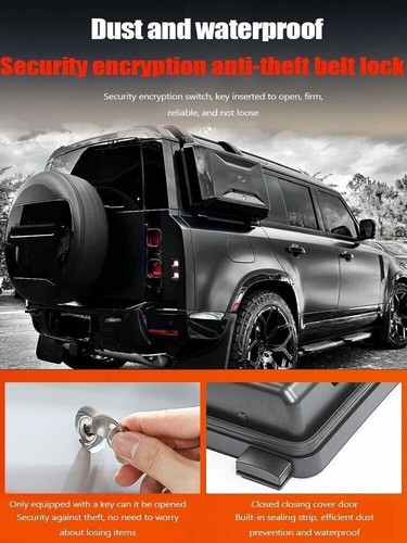 Glossy Black Exterior Side Mounted Gear Box Carrier Fit For Defender ...