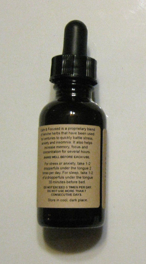 Calm & Focused Herbal Drops -Natural -1 oz - Anxiety - Concentration ...