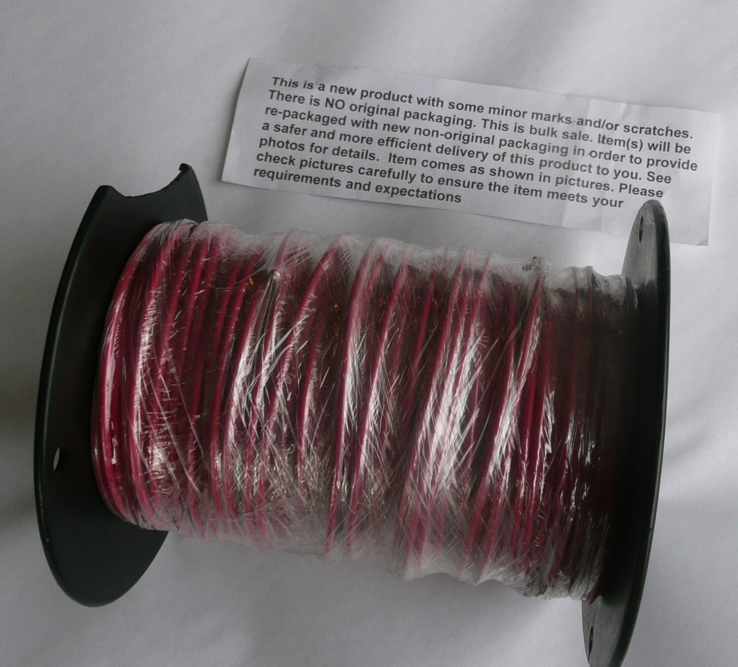 Red 10 AWG, UL 11028 Tinned Copper WIRE, 105 STRAND, 600V (bruised ...