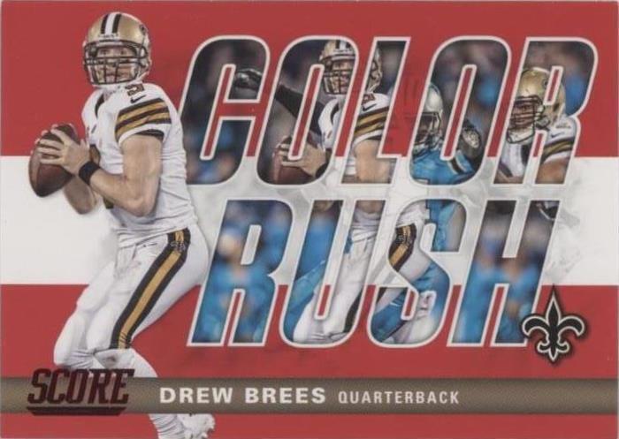 2017 Score - Color Rush Drew Brees #11 Red for sale online | eBay