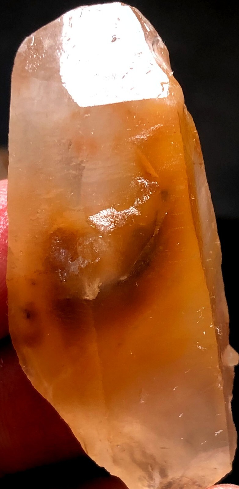 26g Natural Singing Lemurian Quartz yellow red Rabbit hair QUARTZ ...