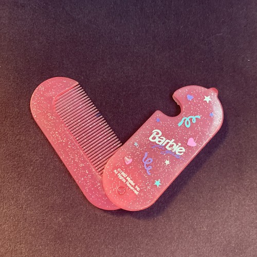 barbie folding comb 1992 vintage pink | eBay