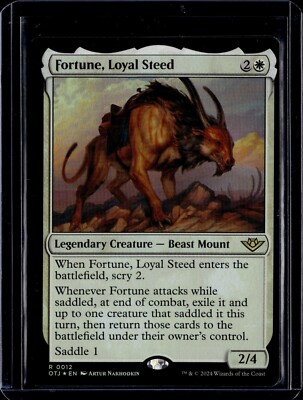 Fortune, Loyal Steed - 12 - Foil - OTJ - NM - MTG Magic the Gathering ...