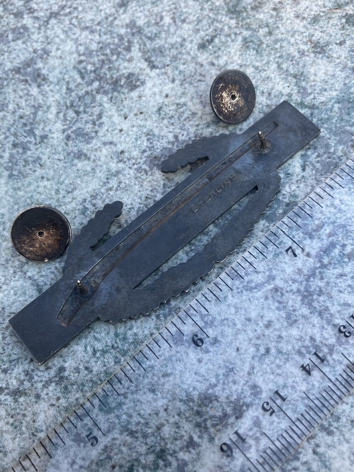 WW2 Sterling US Army 3" Combat Infantry Badge CIB With Sterling ...