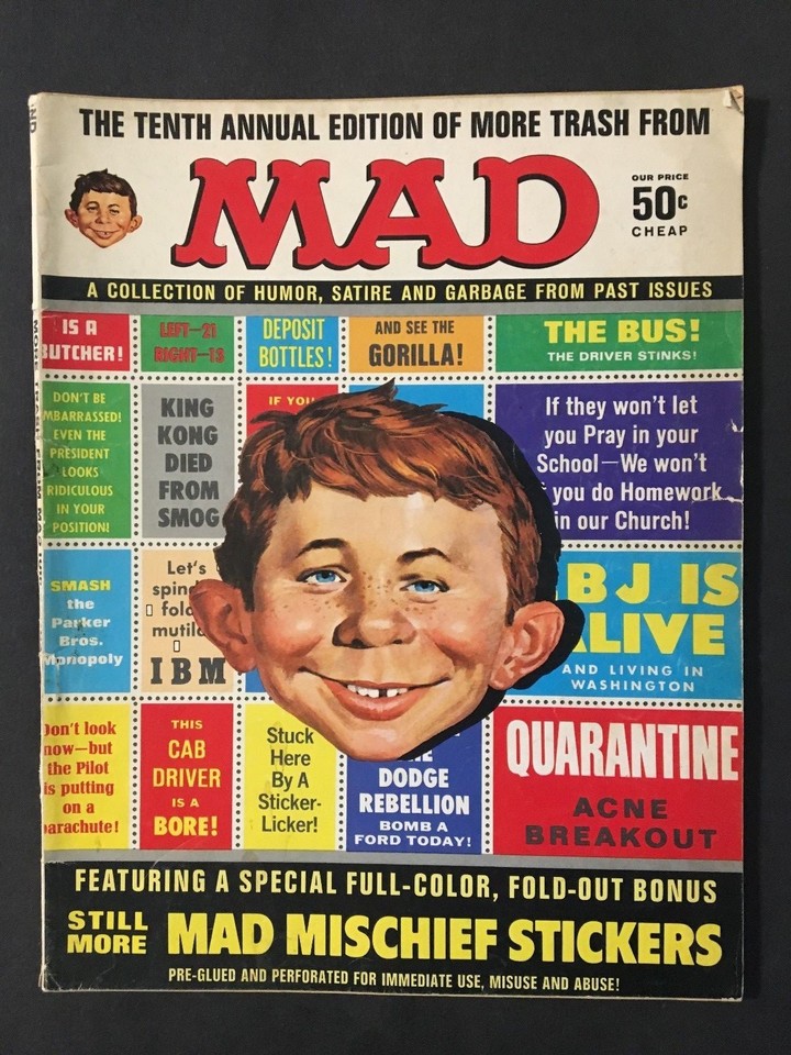 Mad Magazine Tenth Anniversary Edition of More Trash - No Sticker ...
