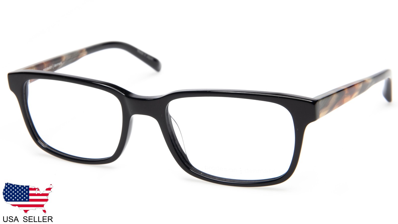 NEW PRODESIGN DENMARK 1742 c.6022 BLACK EYEGLASSES FRAME 52-18-140 36mm ...
