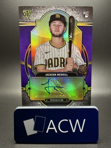 Jackson Merrill - 2024 Topps Triple Threads Rookie AUTO 🔥 AMETHYST /75 ...