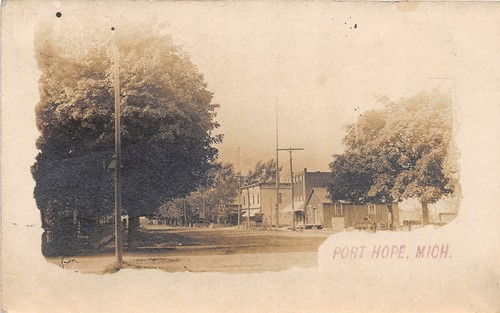 J59/ Port Hope Michigan RPPC Postcard c1910 Main Street Stores 369 | eBay