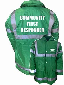 COMMUNITY FIRST RESPONDER HI VIS PARKA JACKET, PARAMEDIC NURSE MEDIC ...
