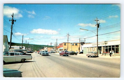 Classic Cars Broadway Street Wawa Ontario Canada Vintage Postcard AF425 ...
