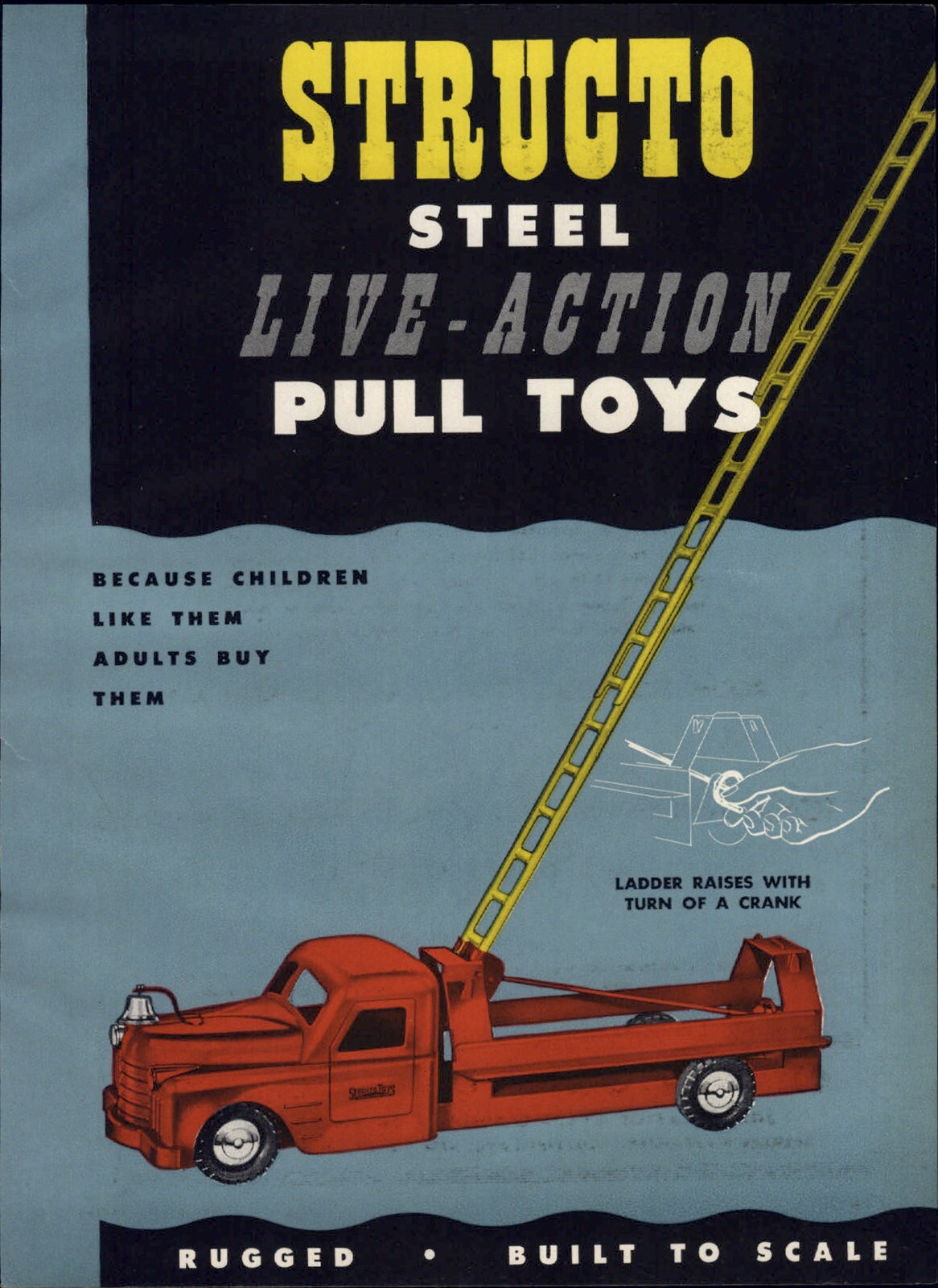 1948 PAPER AD 4 PG COLOR Structo Steel Pull Toy Dump Truck Steam Shovel ...