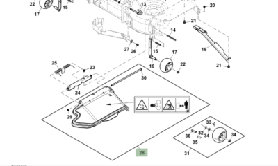 Genuine John Deere X380 Ride On Mower 48 Inch Deck Chute Kit AM146005 ...