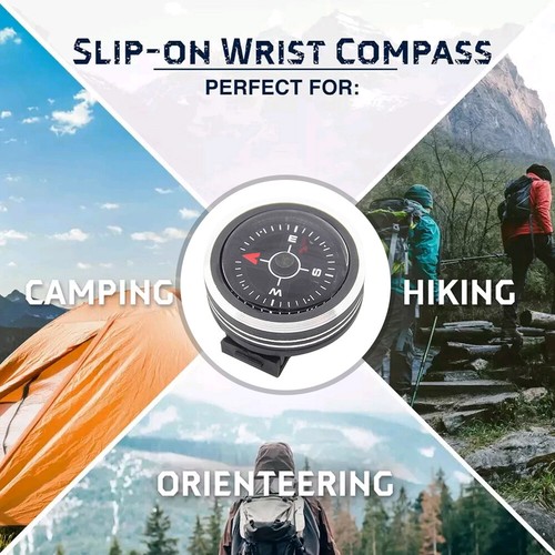 Watch Strap Button Compass for Paracord Bracelet Survival Mini Pocket ...