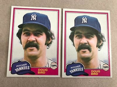1981 Topps Baseball Two Card Lot #516 Doug Bird New York Yankees NmMt ...