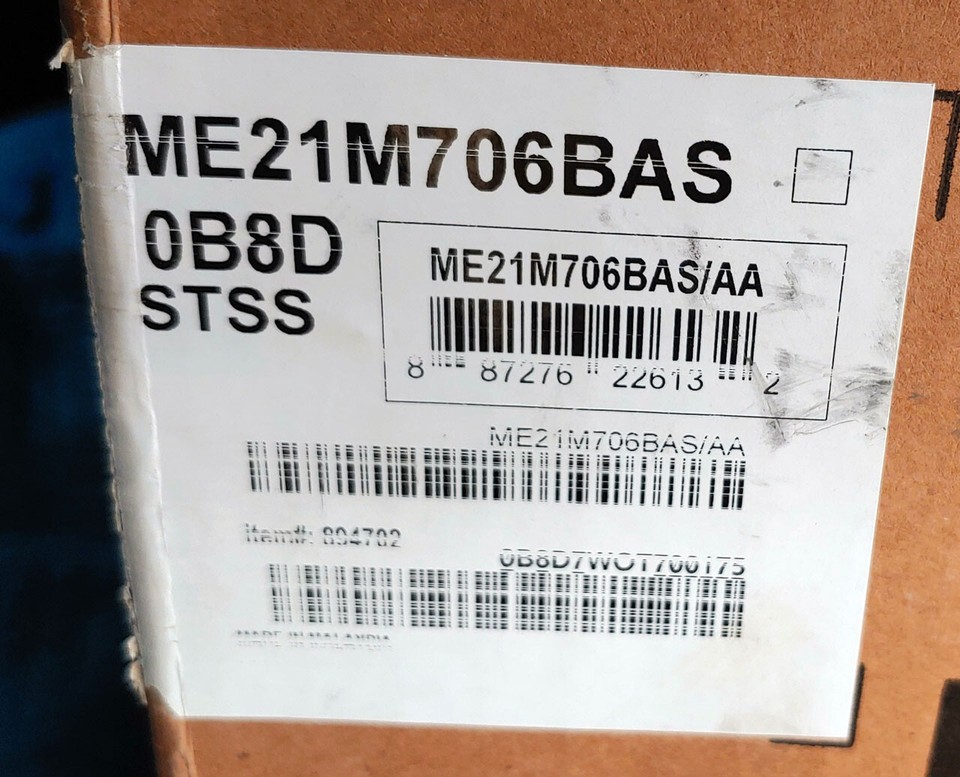 NEW! Samsung low profile over the range stainless microwave w/receipt ...