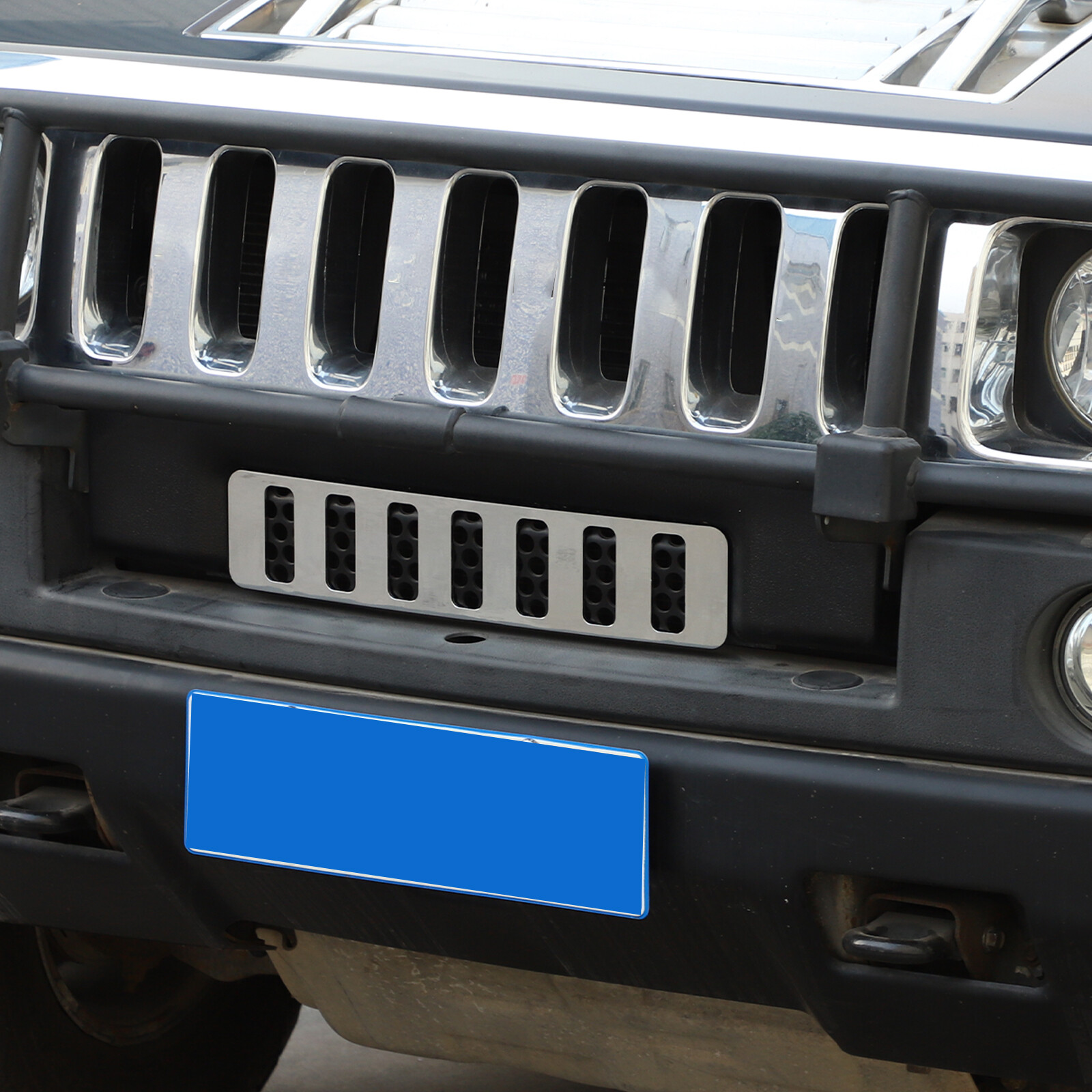 Stainless Front Lower Mini Grille Cover Plate Fits Hummer H2 SUV SUT ...