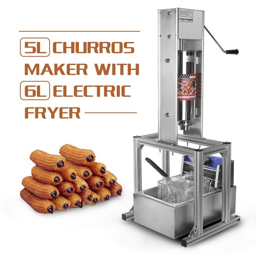 5L Commercial Electric Vertical Spanish Donut Churros Fryer Maker ...