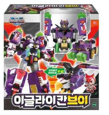 Mini Force V-Rangers EAGLELYCAN-V Transformer Robot Wolf Toy Eagle ...