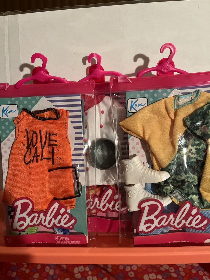 Barbie and Ken Outfits Chef Accessories Travel Packs Mattel Toys Lot of ...