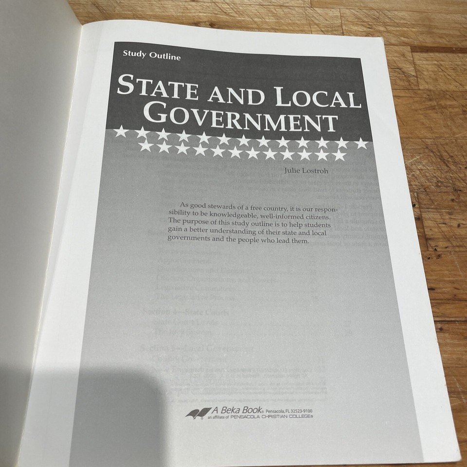 Abeka State & Local Government Study Outline NEW | eBay