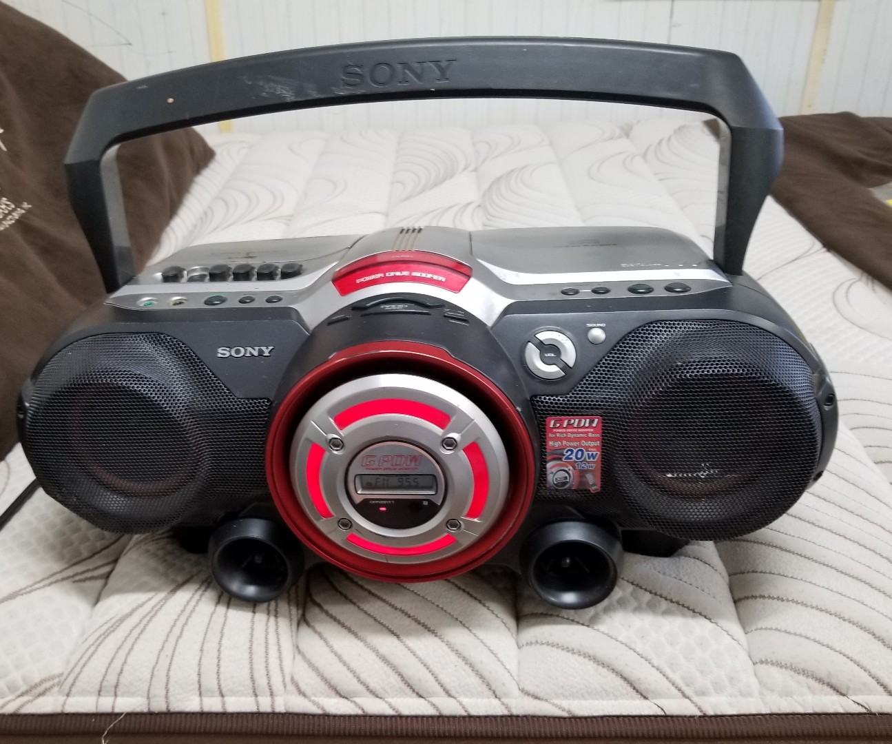 SONY CFD-G500 Boombox with Power Drive Woofer Boost AS IS CD & Tape ...