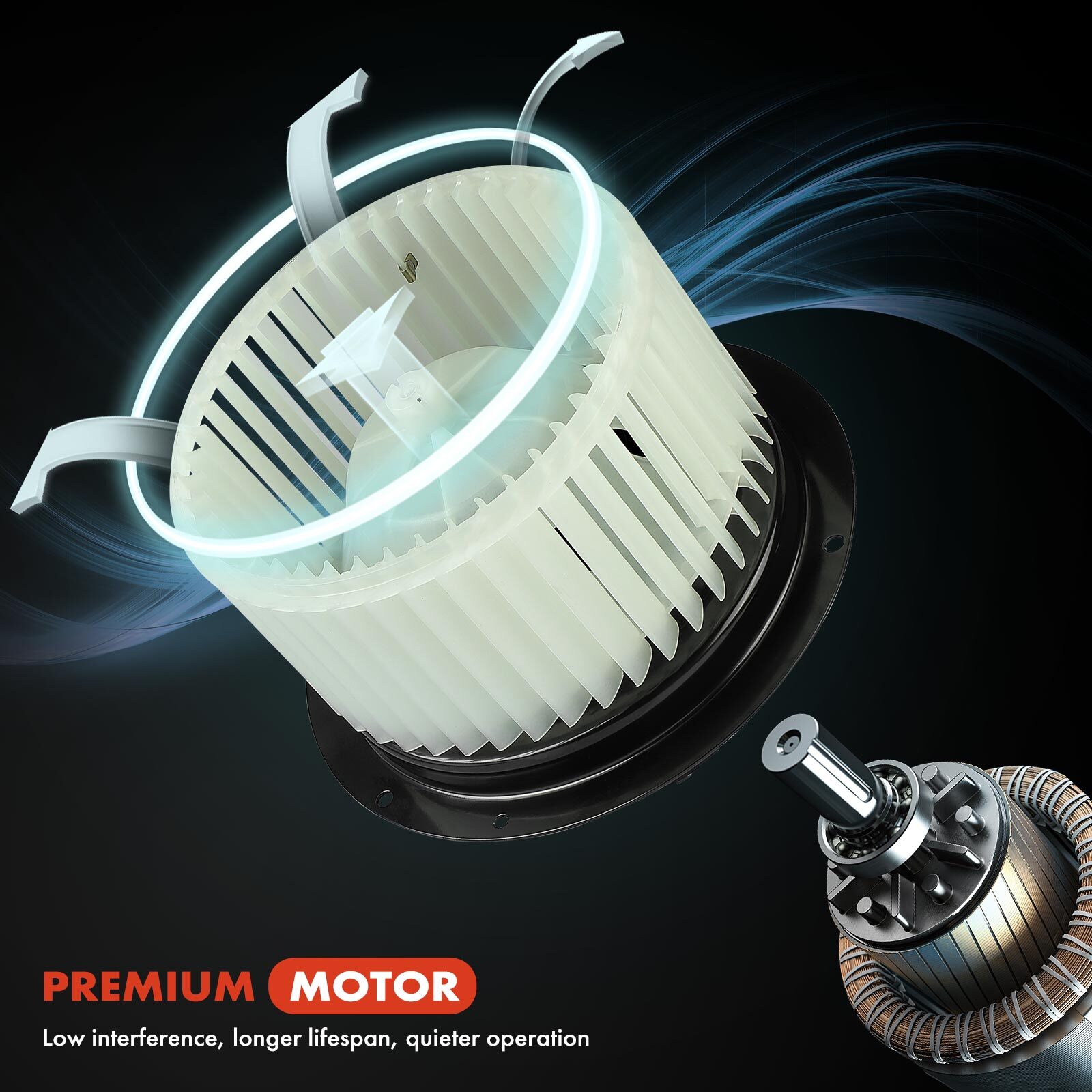 AC Blower Motor for Lincoln Town Car 1998-2002 V8 4.6L w/ Fan Cage ...