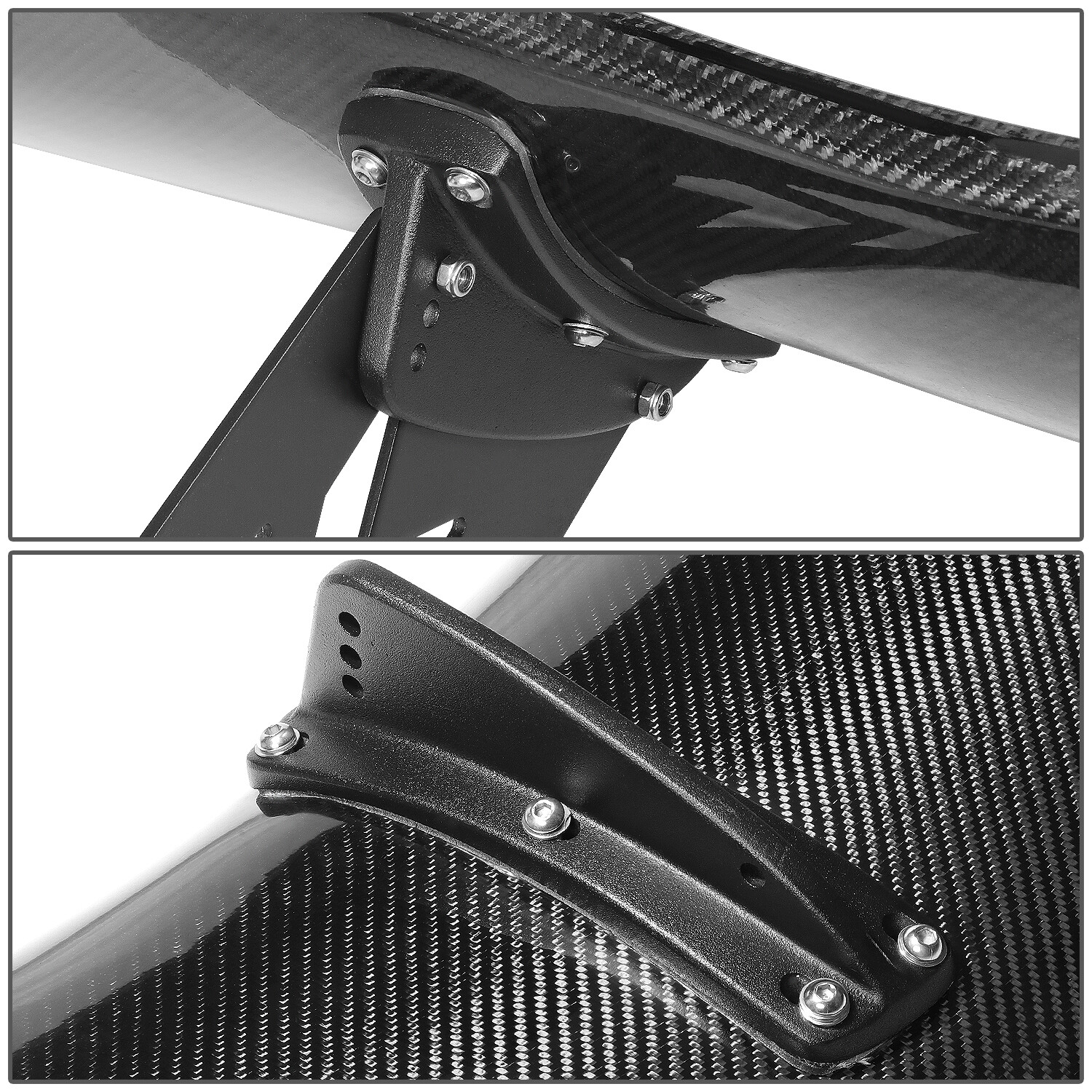 NRG Innovations Carbon Fiber 59" GT Style Racing Rear Spoiler Wing CARB ...