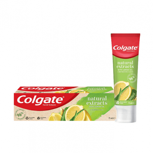 3 COLGATE NATURAL EXTRACTS Lemon & Aloe Fresh Clean Daily Toothpaste ...
