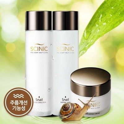 Coffret de 3 crèmes émulsions pour la peau SCINIC Snail Matrix ...