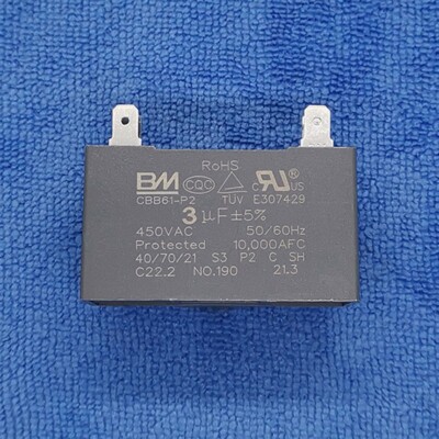 1pc 3uF 450V 3 mfd AC 4-Terminal Mini Split Capacitor CBB61 for Fan ...