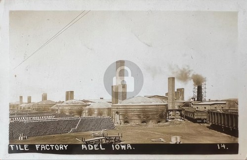 Adel IA Iowa Tile Factory Showing the Kilns RPPC Photo Postcard COPY | eBay