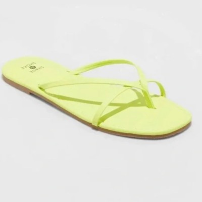 Lime Green Sandals Womens Size 10 Shade Shore Flip Flops Mackenzie ...