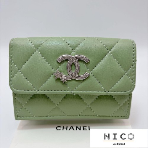 Chanel Coco Star Small Flap Wallet Leather Compact Authentic | eBay
