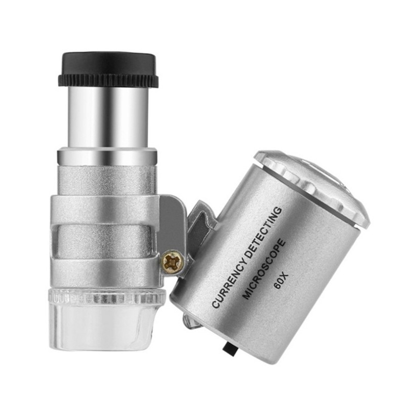 UV Lighted Handheld Microscope with 60X Magnification Scratch-Resistant ...