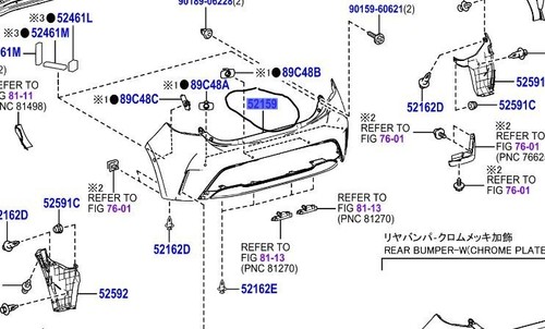 Genuine Toyota Corolla Rear Bumper Cover 52159-0Z949 | eBay