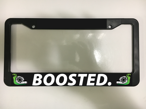 BOOSTED JDM TURBO CHARGER DIESEL BOOST RACING 4X4 Black License Plate ...