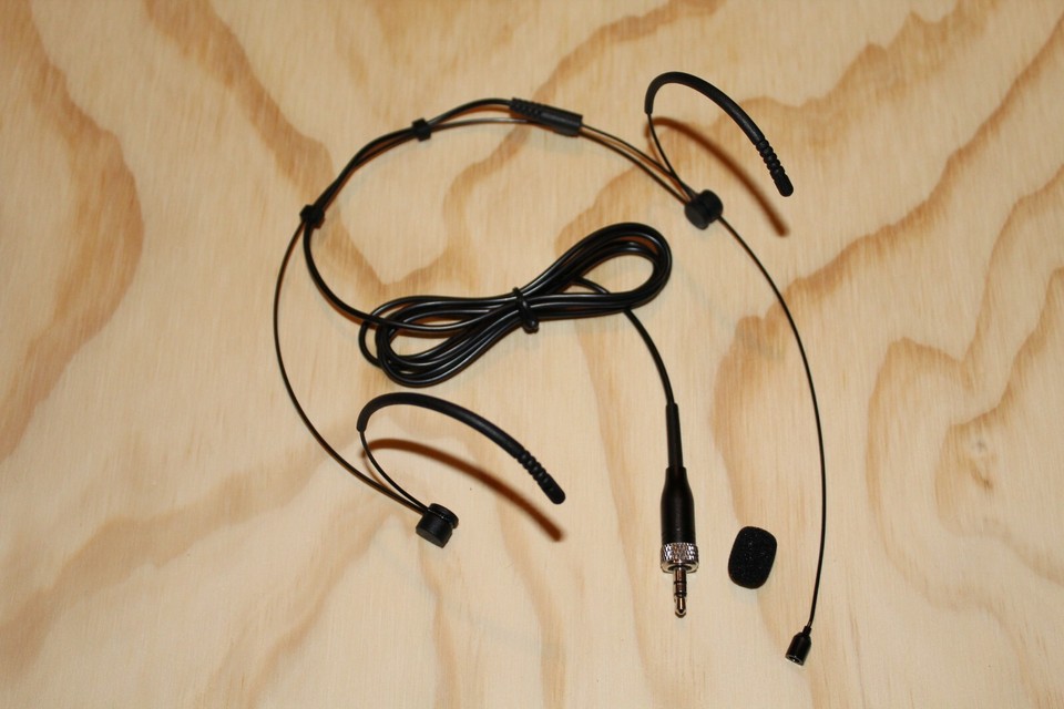 Black Double earhook Headset Mic Headworn Microphone for Sennheiser ...
