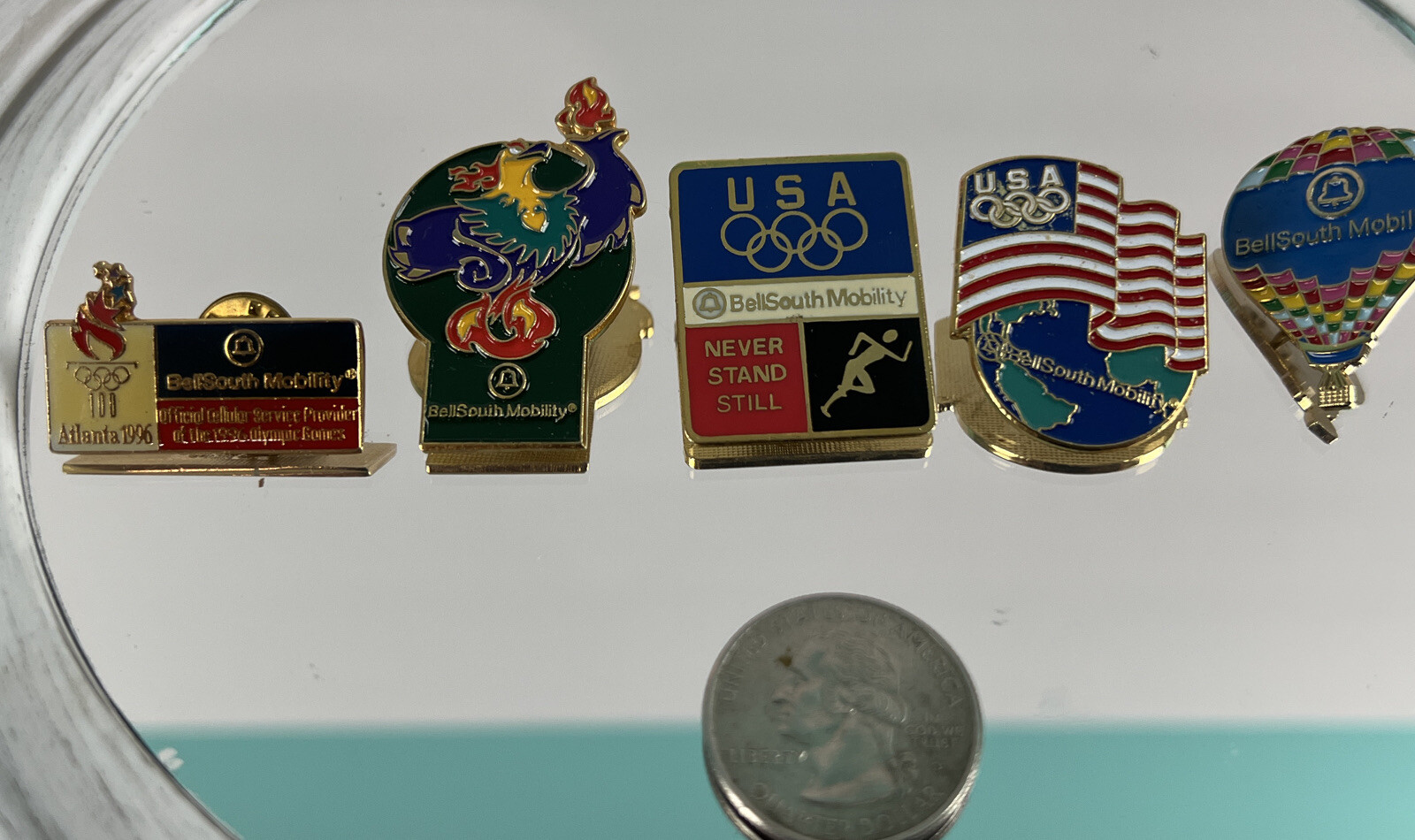 VTG LOT OF 5 1996 Atlanta Summer Olympic Games Lapel Pins BELL SOUTH ...