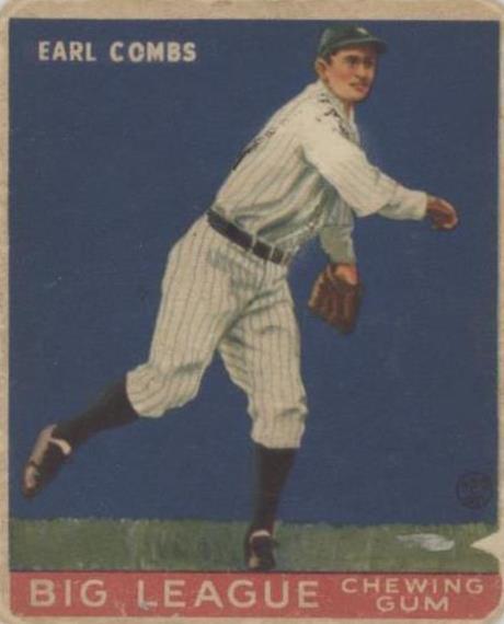 1933 Goudey Big League Chewing Gum - R319 #103 Earle Combs (RC) for ...