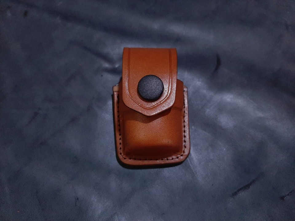 K001-5S Leather Single Speed loader Pouch with Belt Loop Fits 5 Shot ...