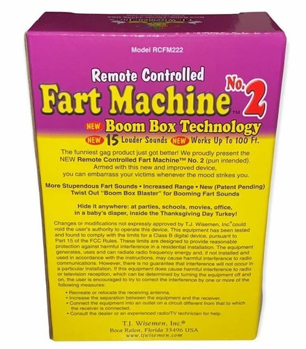 Fart Machine # 2 - NEW VERSION with remote + 1 Million Bill Bonus | eBay