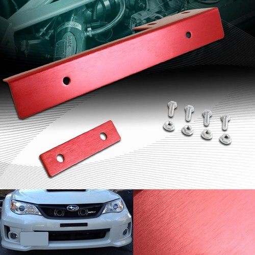Universal Red Front Bumper License Plate Mount Bracket Relocator Holder ...