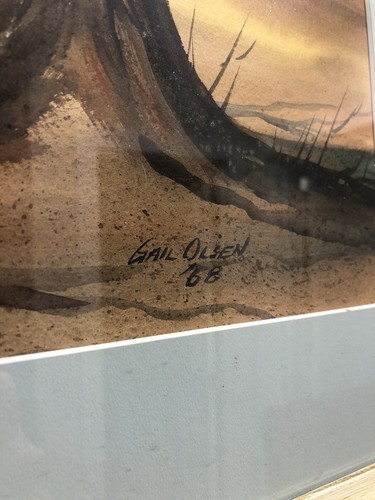 Gail Olsen Original Watercolor Winter Trees | eBay