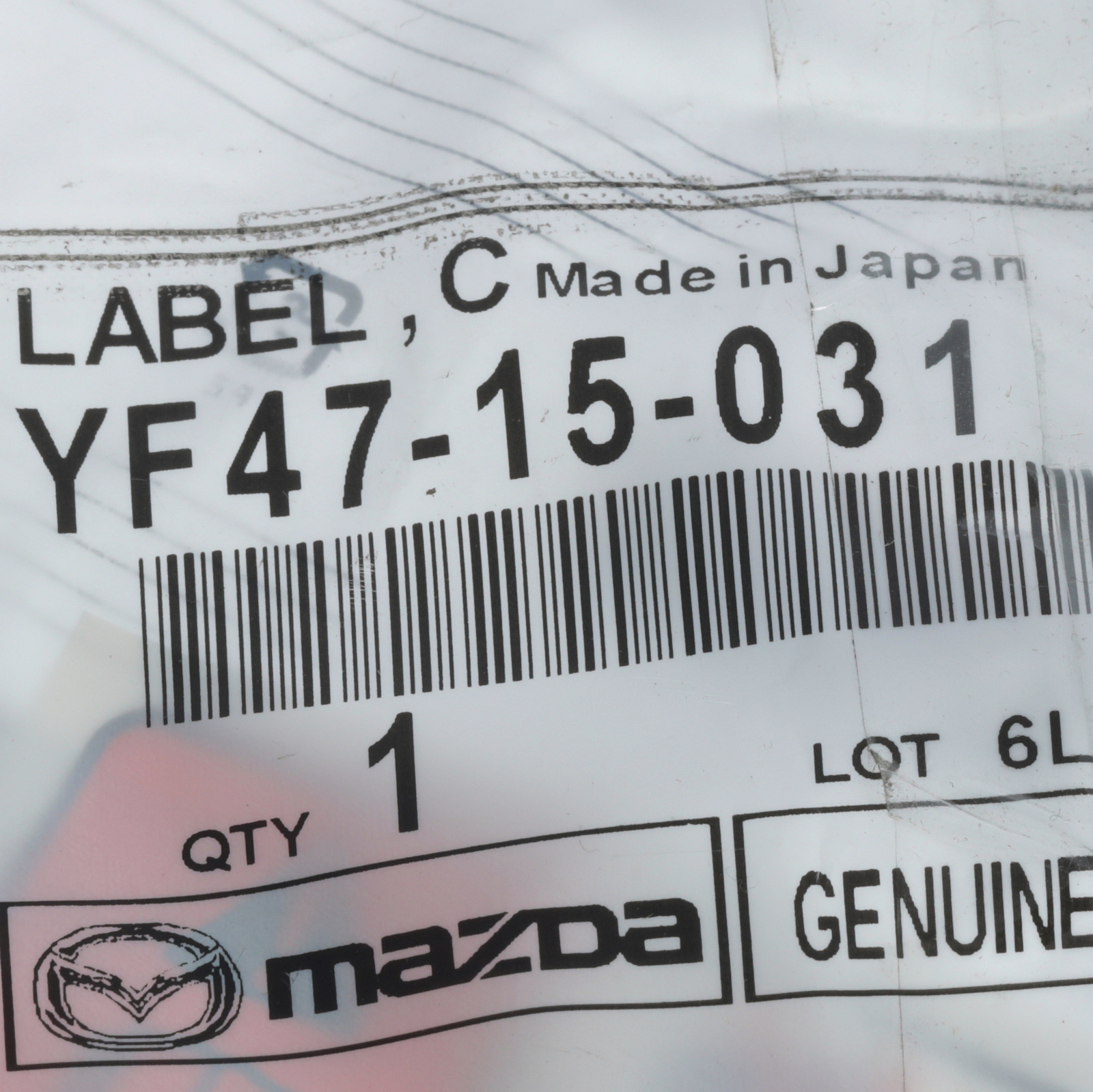 NEW OEM Mazda 04-15 Mazda3 Mazda5 CX-9 MX-5 Miata RX-8 Fan Label YF47 ...