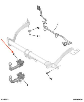 CITRO N BERLINGO K9 Trailer Hitch 1623240980 New Genuine | eBay