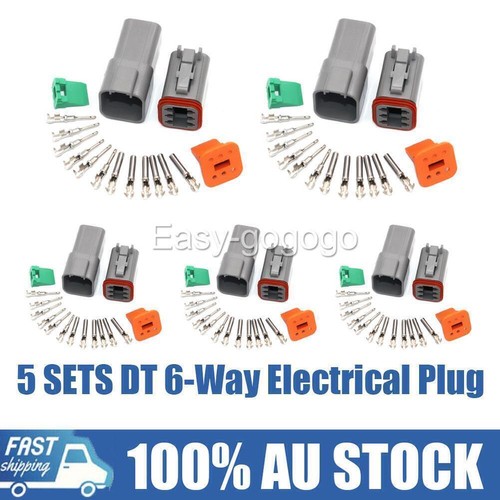 5* Waterproof Deutsch DT 6-Way 6 Pin Electrical Connector Plug Kit Male ...